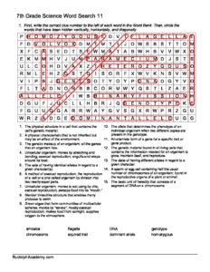 Grade 7 Science Word Search 11 Answers - Rudolph Academy - Free ...