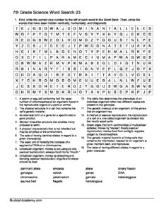 Grade 7 Science Word Search 23 - Rudolph Academy - Free ...