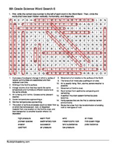 Grade 8 Science Word Search 6 Answers - Rudolph Academy - Free ...