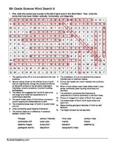 Grade 8 Science Word Search 9 Answers - Rudolph Academy - Free ...
